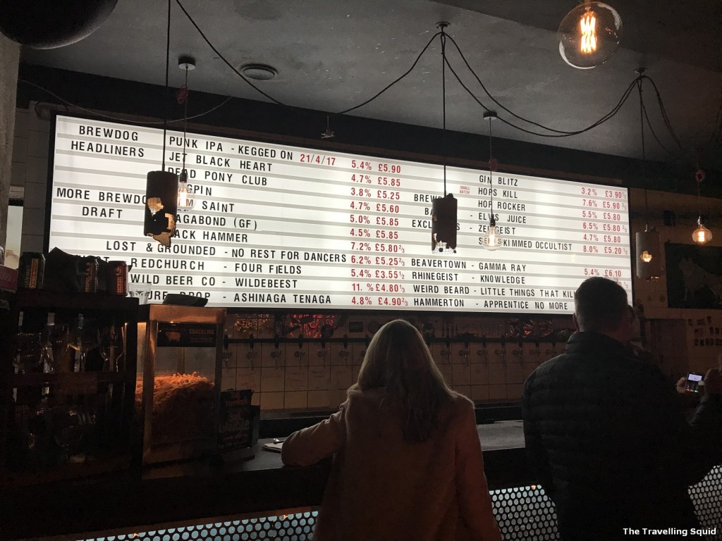 A visit to the Brewdog bar in London - The Travelling Squid